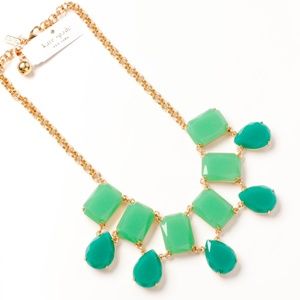kate spade | Jewelry | Kate Spade Green Stone Statement Necklace | Poshmark